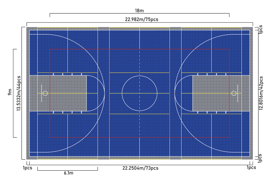 Basketball Half Court And Basketball Court Kits - Rymar USA