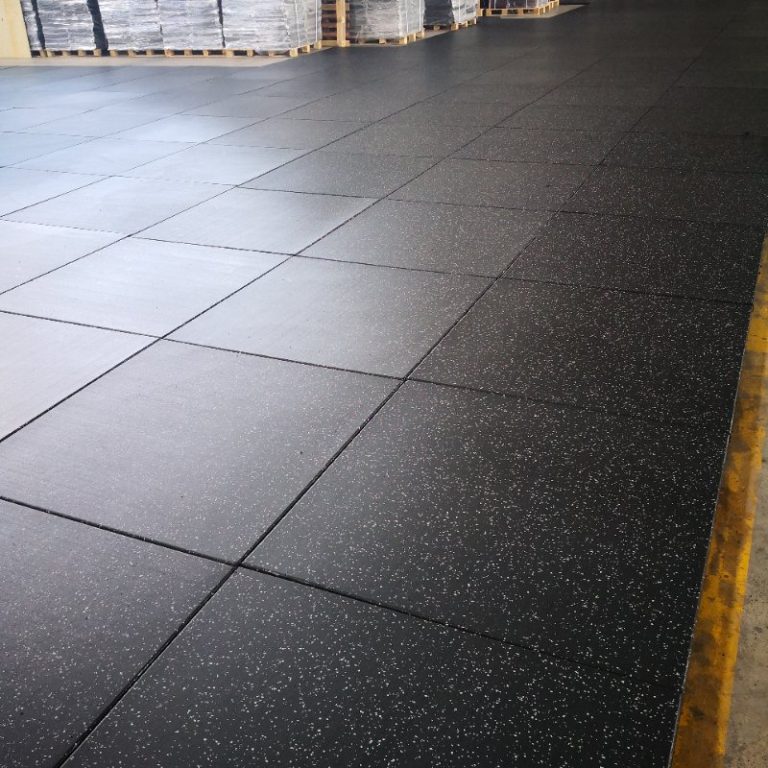Impact-Resistant Rubber Floor Tiles